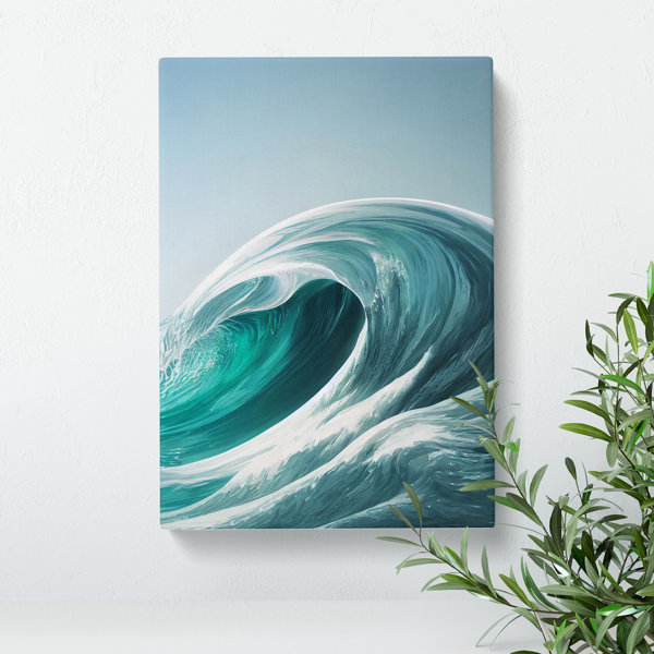 House of Hampton Wave of the Ocean No.1 - Wrapped Canvas Painting | Wayfair.co.uk